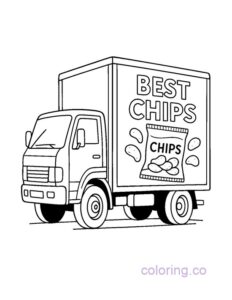 Chip Truck Coloring Page for Teens | Coloring.co