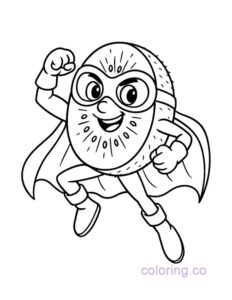 Kiwi Superhero Coloring Page for Kids | Coloring.co