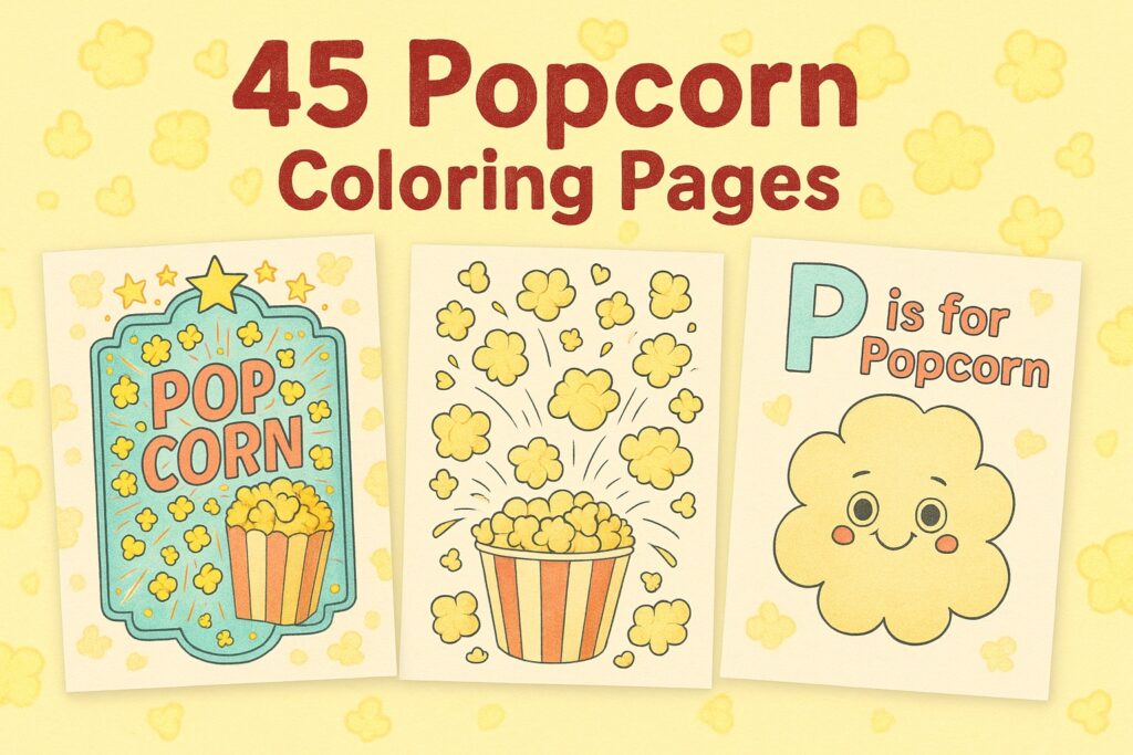 45 Free Popcorn Coloring Pages (Printable PDFs) | Coloring.co