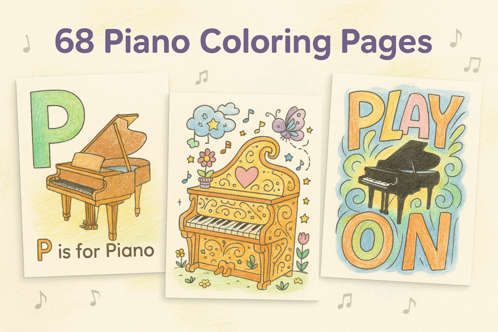 68 Free Piano Coloring Pages (Printable PDFs) | Coloring.co