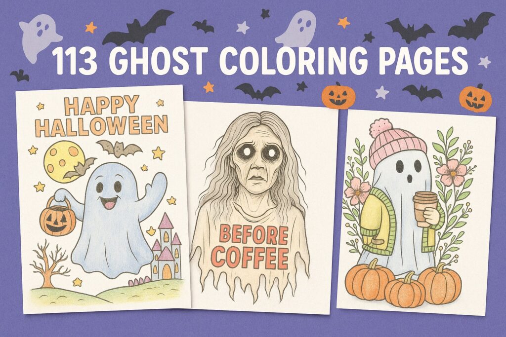 113 Free Ghost Coloring Pages (Printable PDFs) | Coloring.co