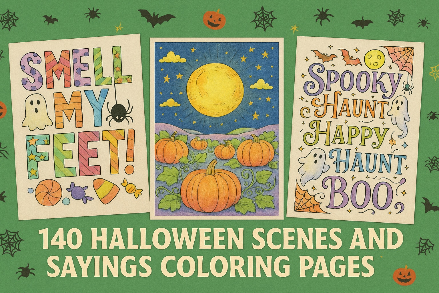 140 Free Halloween Scenes And Sayings Coloring Pages (Printable PDFs ...