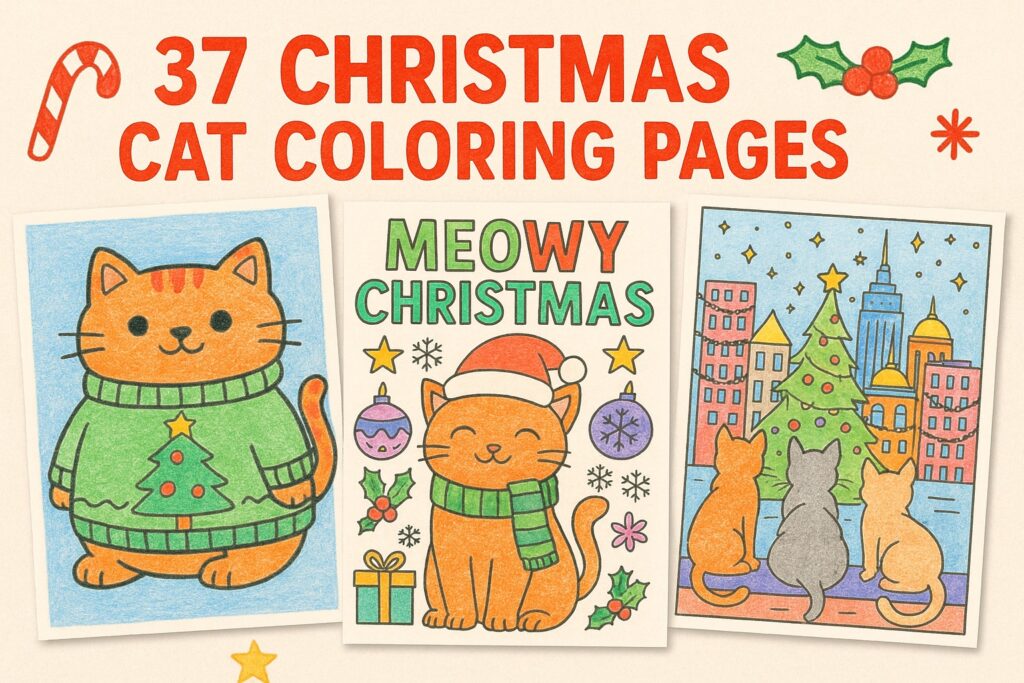 37 Free Christmas Cat Coloring Pages (Printable PDFs) | Coloring.co