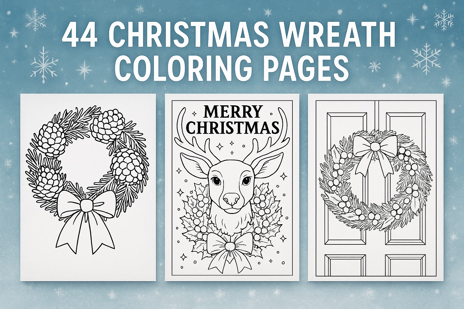 44 Free Christmas Wreath Coloring Pages (Printable PDFs) | Coloring.co