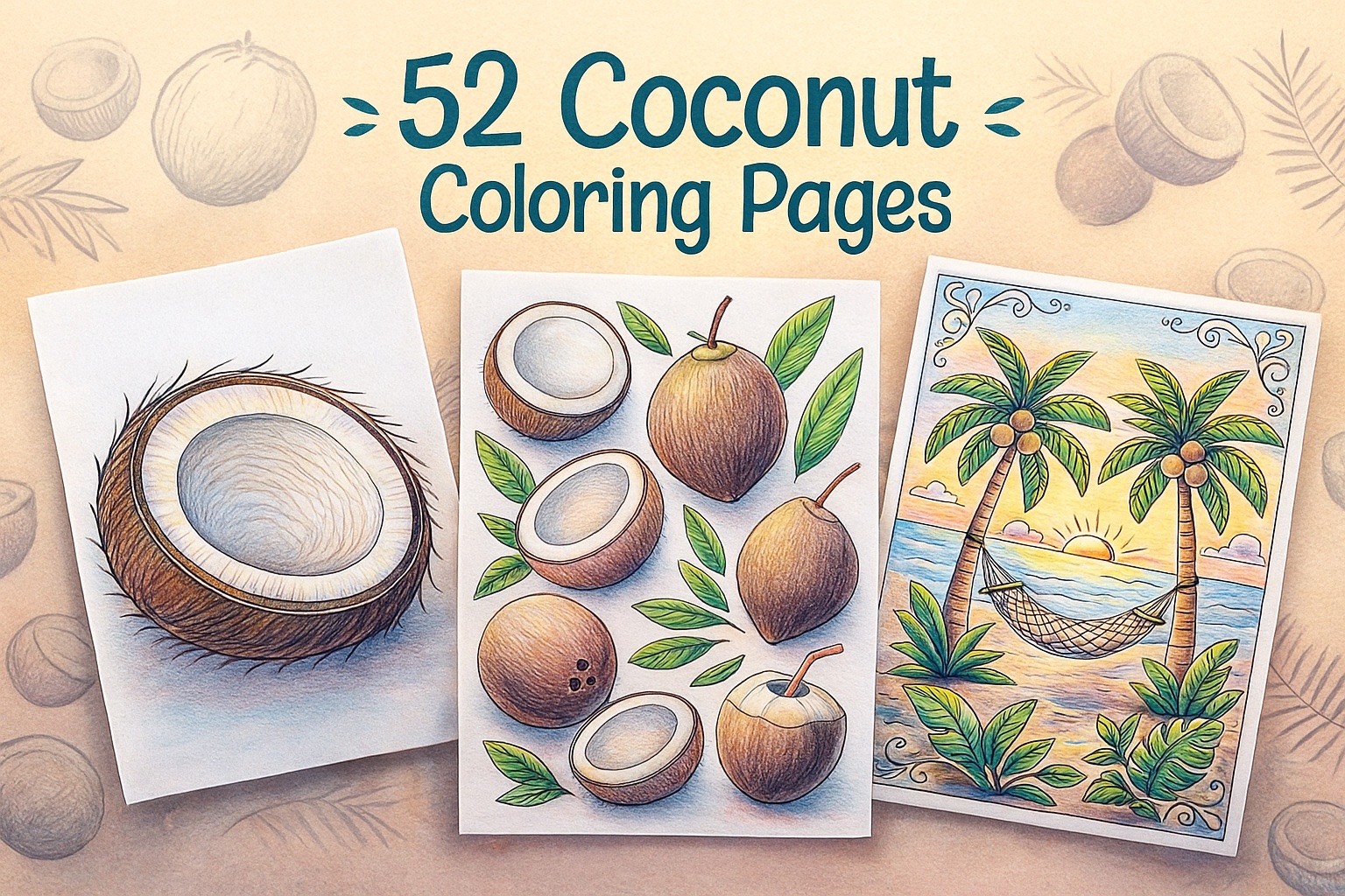 52 Free Coconut Coloring Pages (Printable PDFs) | Coloring.co