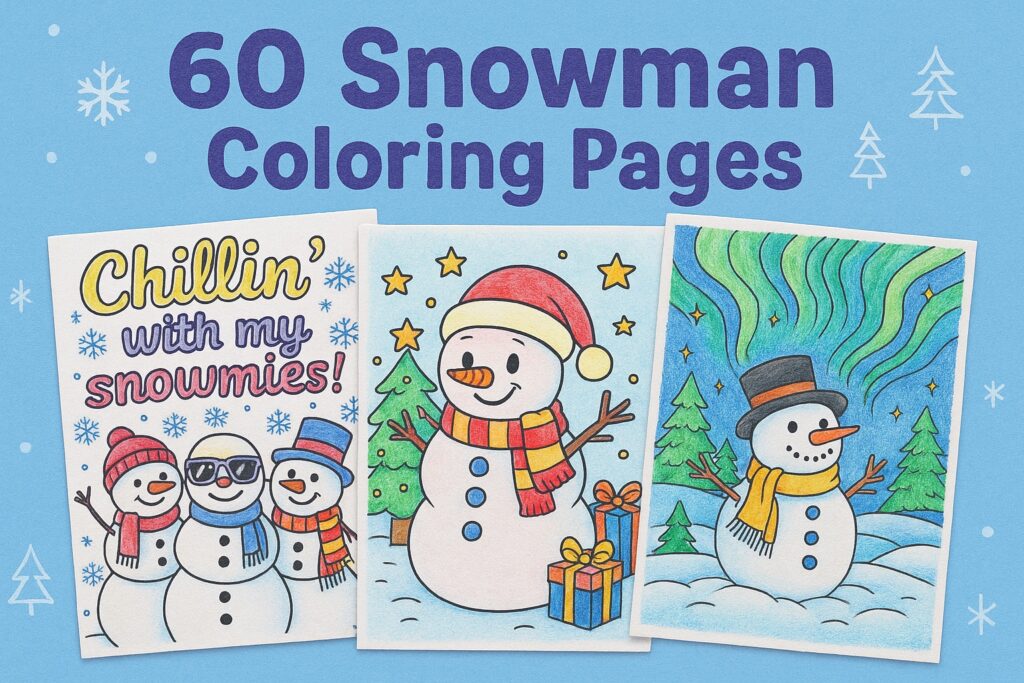 60 Free Snowman Coloring Pages (Printable PDFs) | Coloring.co