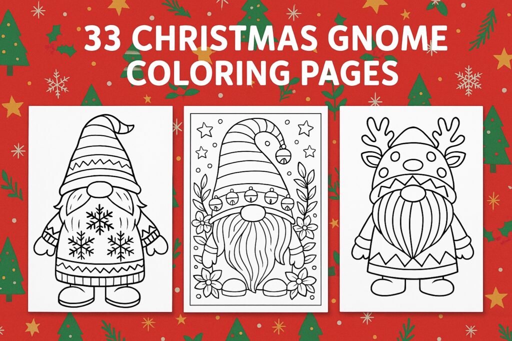 33 Free Christmas Gnome Coloring Pages (PDF Downloads) | Coloring.co
