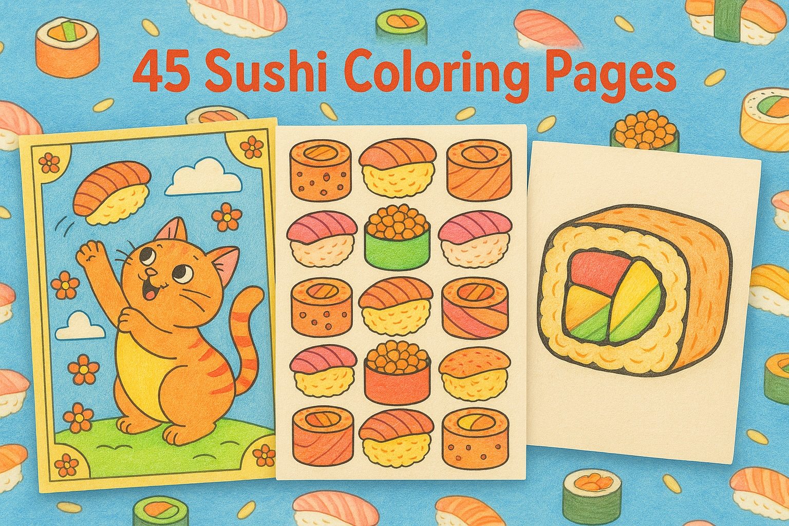 45 Free Sushi Coloring Pages (Free Printable PDFs) | Coloring.co